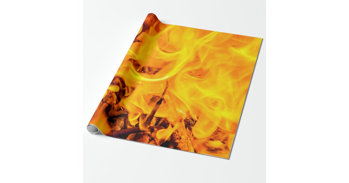 Fire And Flames Pattern Wrapping Paper | Zazzle