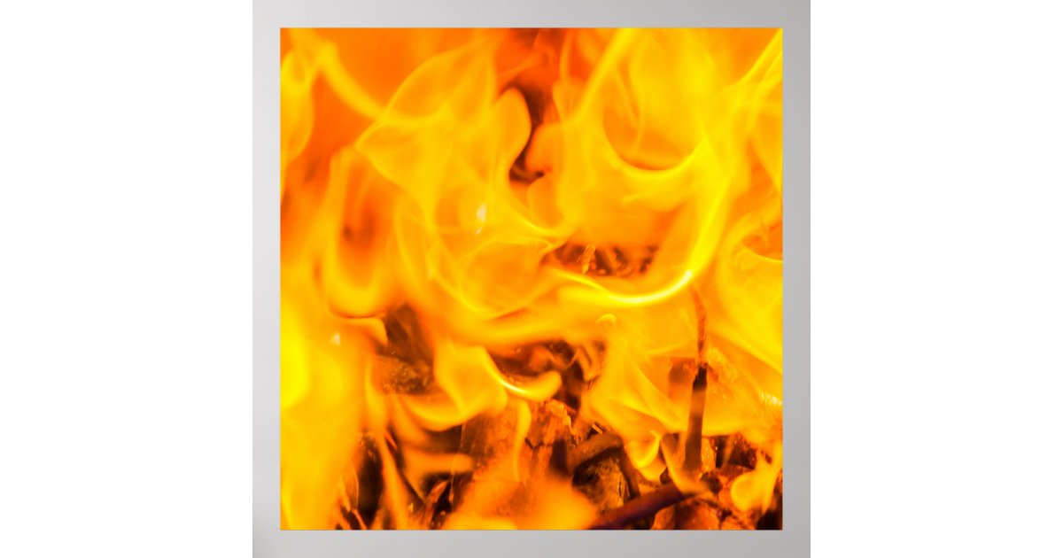 Fire and flames poster | Zazzle