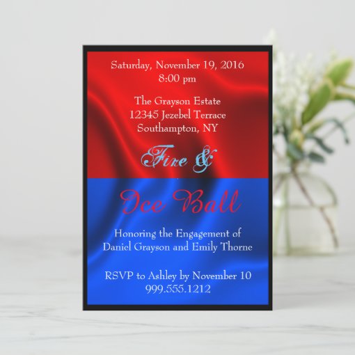 Fire and Ice Ball Invitations | Zazzle