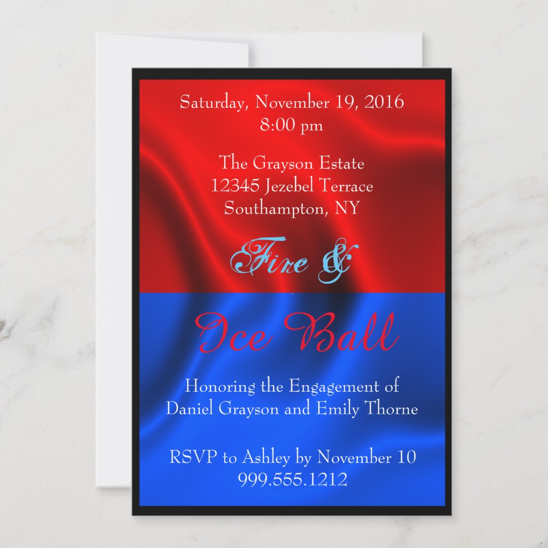 Fire and Ice Ball Invitations | Zazzle