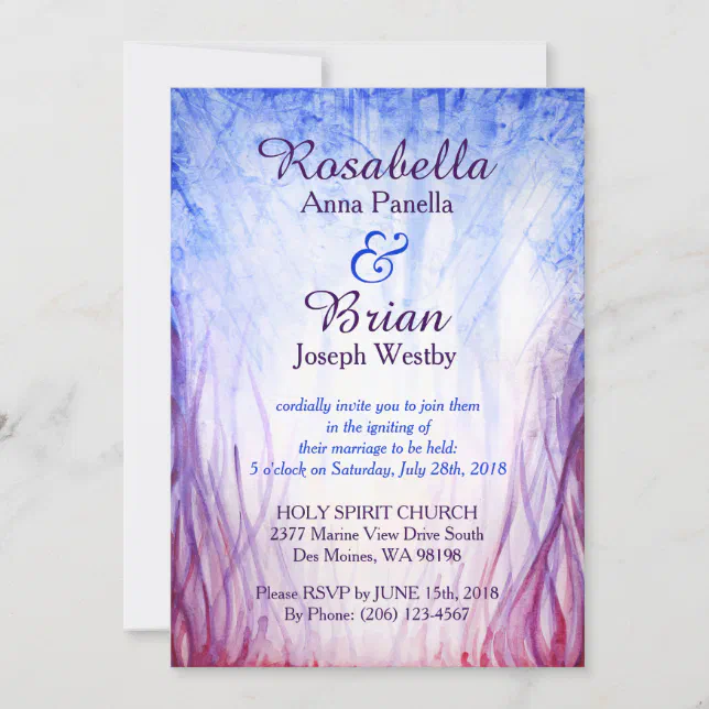 Fire and Ice Wedding Invitation | Zazzle