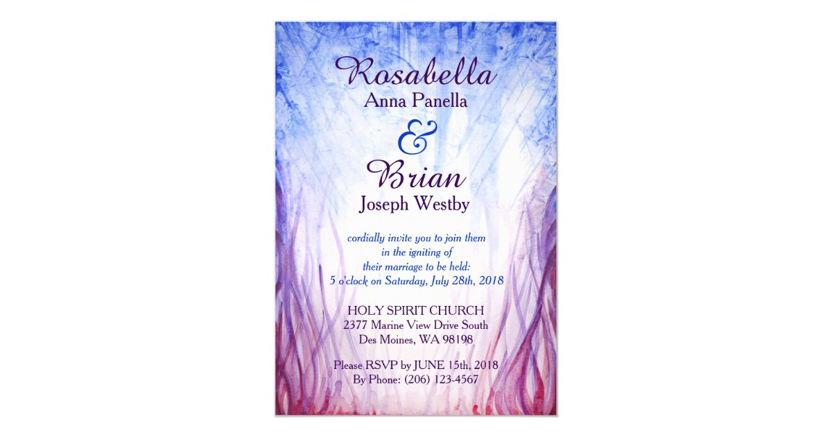 Fire and Ice Wedding Invitation | Zazzle.com