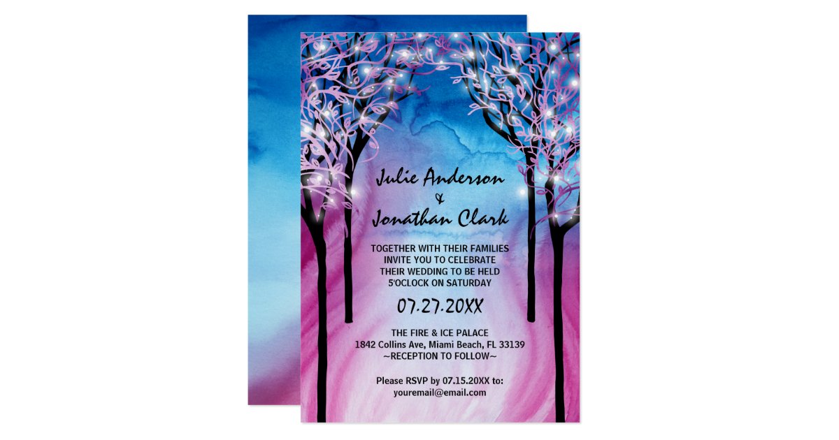 Fire and Ice Wedding Invitation Template | Zazzle.com