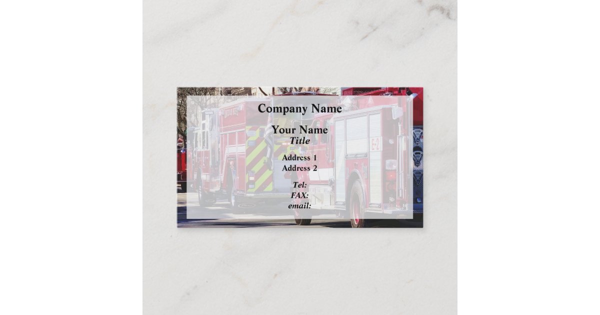 Fire and Rescue Business Card | Zazzle