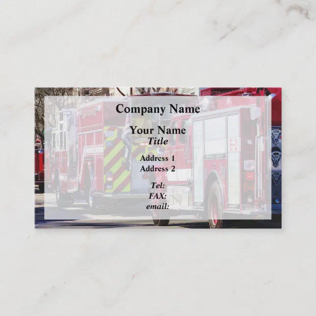 Fire and Rescue Business Card | Zazzle