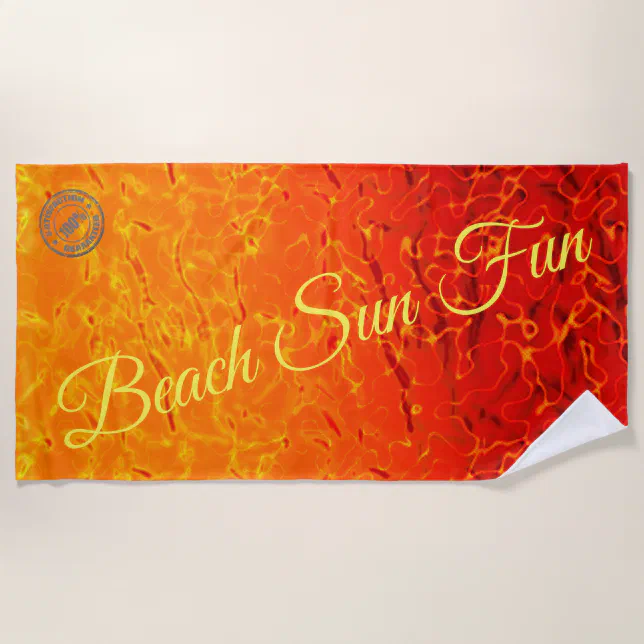 Fire Beach Towel | Zazzle