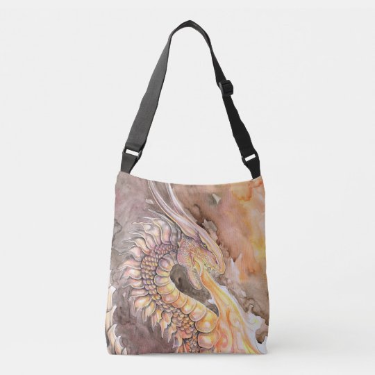 Fire Breathing Dragon Crossbody Bag | Zazzle