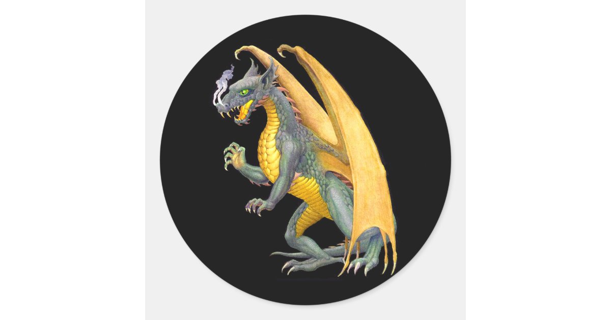 Fire Breathing Dragon Sticker | Zazzle