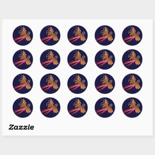 Fire breathing dragon - Sticker | Zazzle