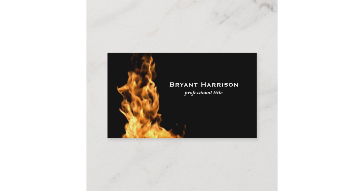Fire Business Card | Zazzle