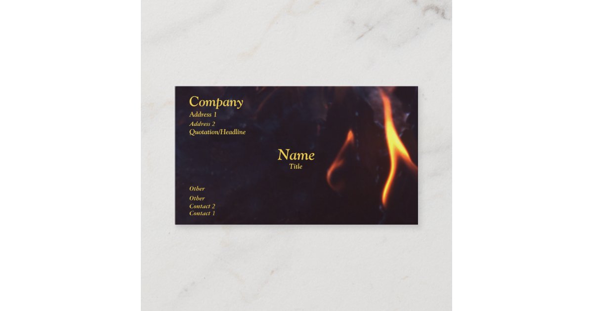 Fire Business Card | Zazzle