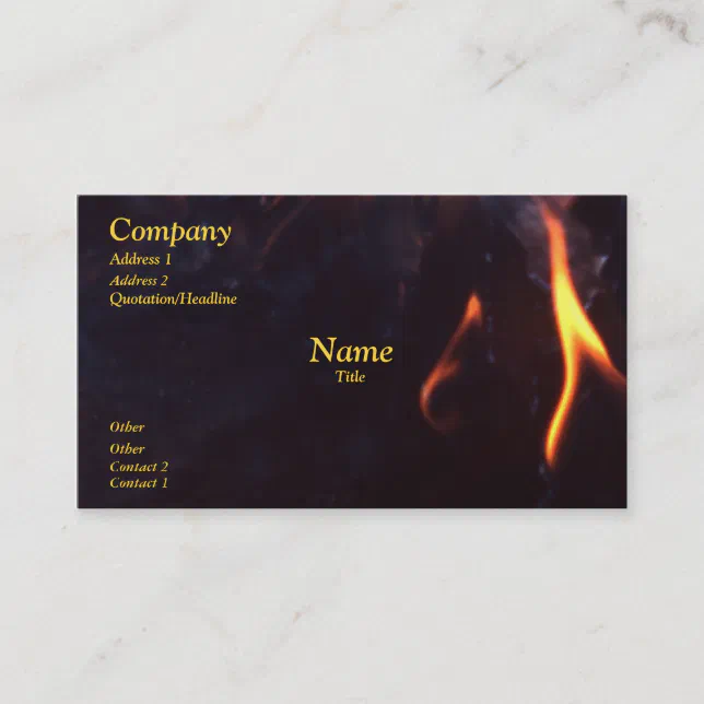 Fire Business Card | Zazzle