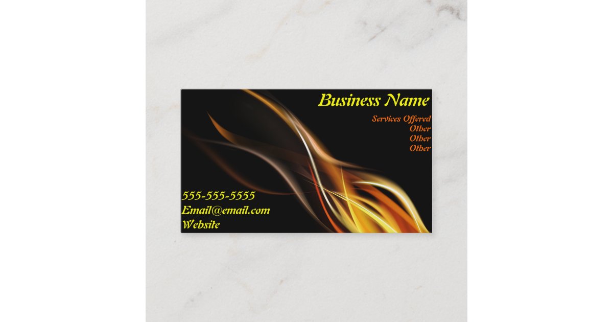 Fire Business Card | Zazzle