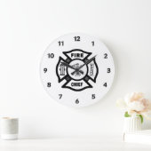 Fire Chief Large Clock | Zazzle