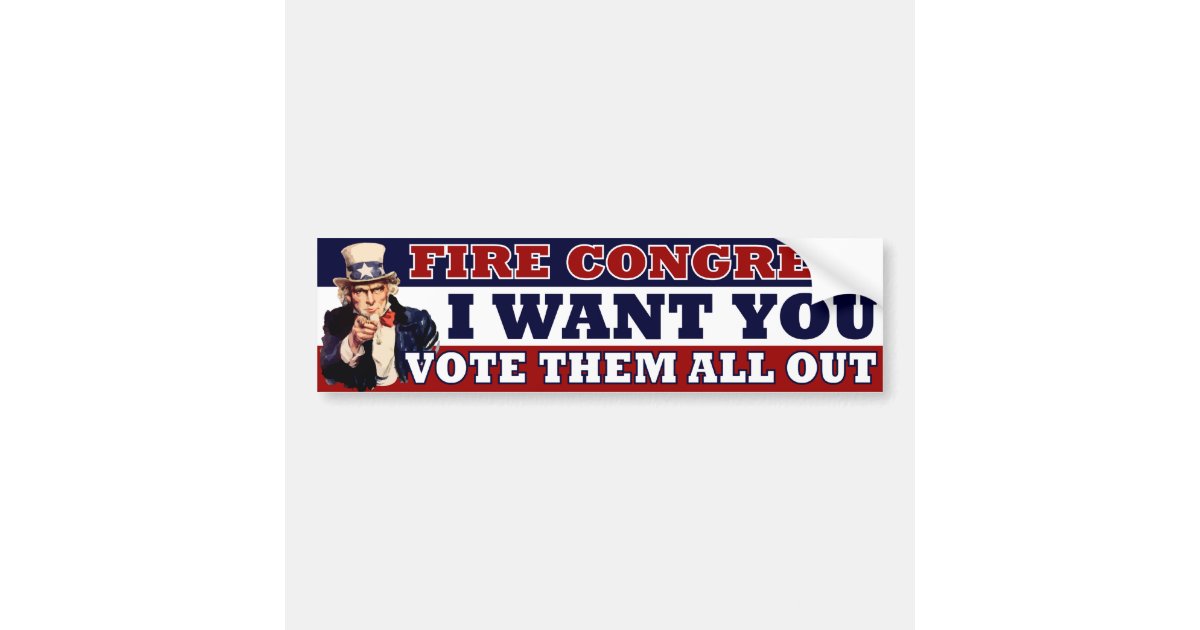 Fire Congress Bumper Sticker | Zazzle