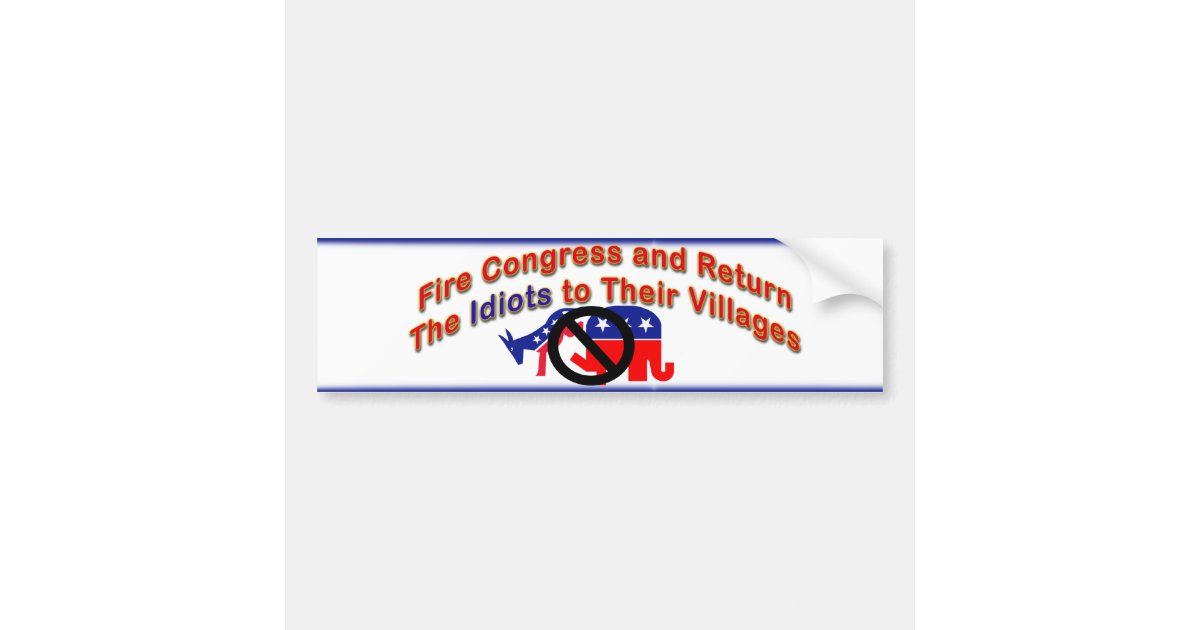 Fire Congress Bumper Sticker | Zazzle