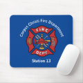 Fire Department and Station Number Mouse Pad | Zazzle
