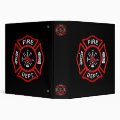 Fire Department Badge 3 Ring Binder | Zazzle