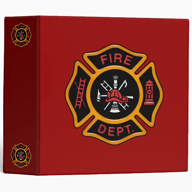 Fire Department Badge Binder | Zazzle