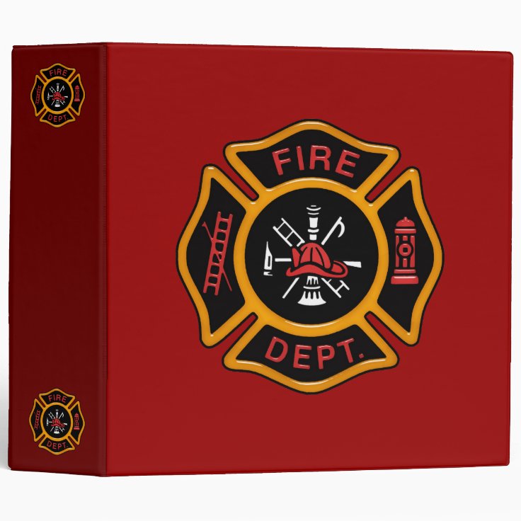 Fire Department Badge Binder | Zazzle