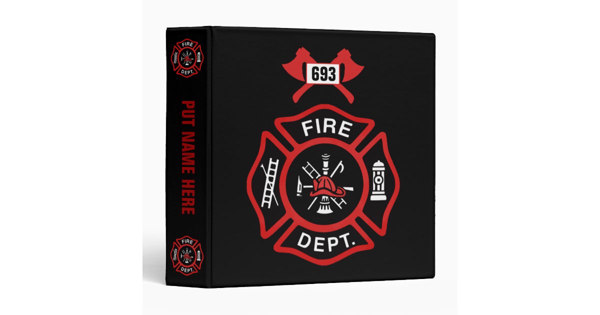 Fire Department Badge Binder | Zazzle.com