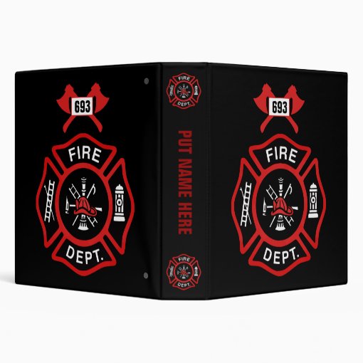 Fire Department Badge Binder | Zazzle