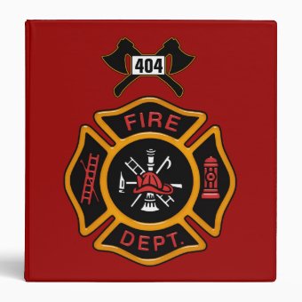 Fire Department Badge Binder | Zazzle