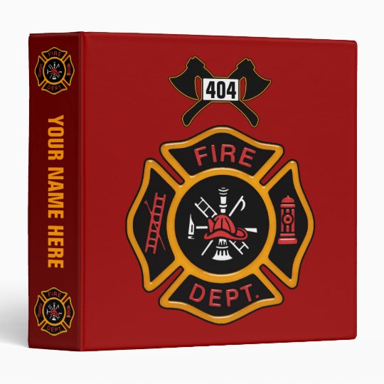 Fire Department Badge Binder | Zazzle.com