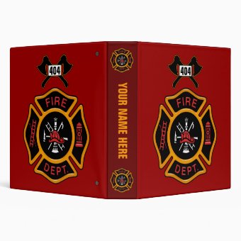 Fire Department Badge Binder | Zazzle