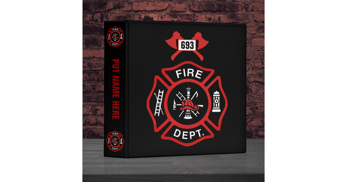 Fire Department Badge Binder | Zazzle