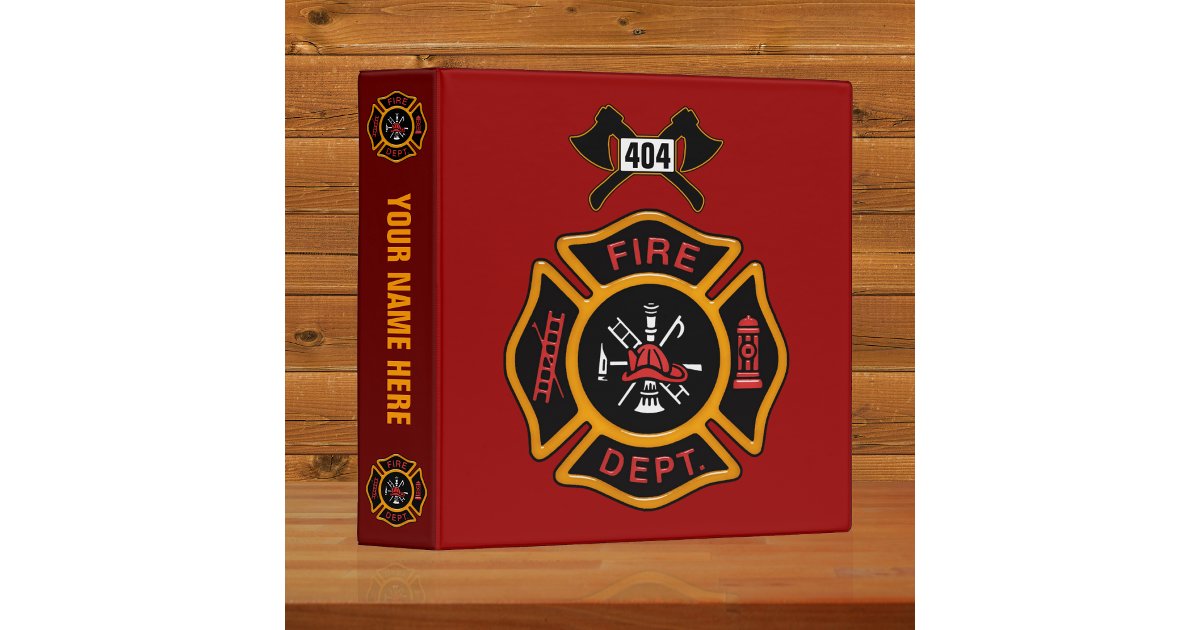 Fire Department Badge Binder | Zazzle