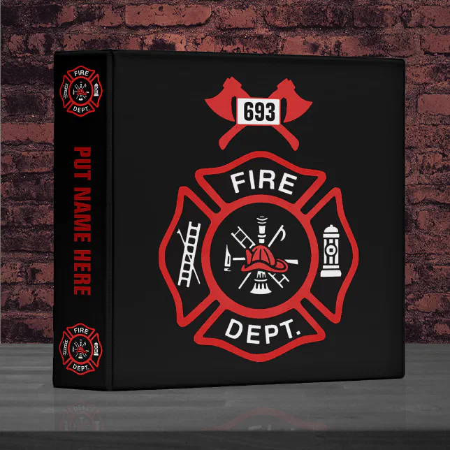 Fire Department Badge Binder | Zazzle