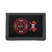 Fire Department Badge Tri-fold Wallet | Zazzle