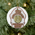 Fire Department Battalion Chief Shield Design Ceramic Ornament | Zazzle