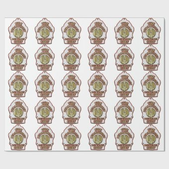 Fire Department Battalion Chief Shield Design Wrapping Paper | Zazzle