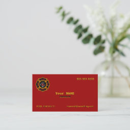 Fire Department Business Card | Zazzle