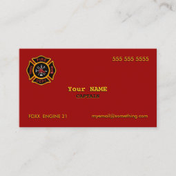 Fire Department Business Card | Zazzle