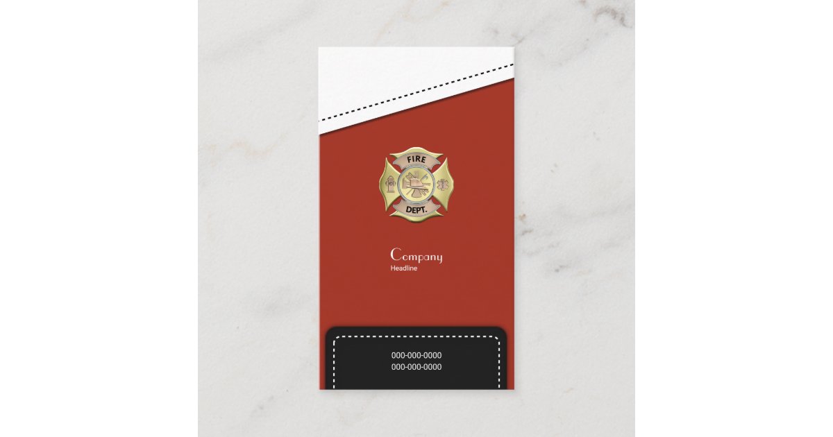Fire Department Business Card | Zazzle