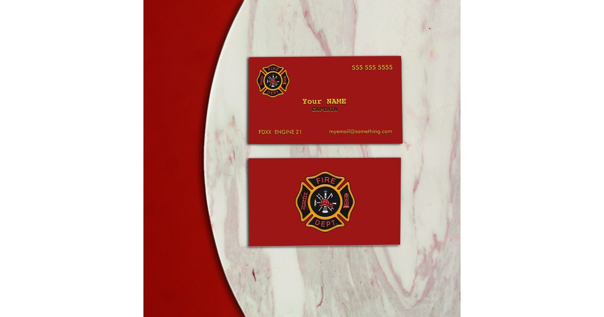 Fire Department Business Card | Zazzle