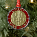 Fire Department Chief Brass Symbol Metal Ornament | Zazzle