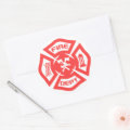 Fire Department Classic Round Sticker | Zazzle