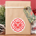 Fire Department Classic Round Sticker | Zazzle