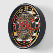 FIRE DEPARTMENT CLOCK | Zazzle