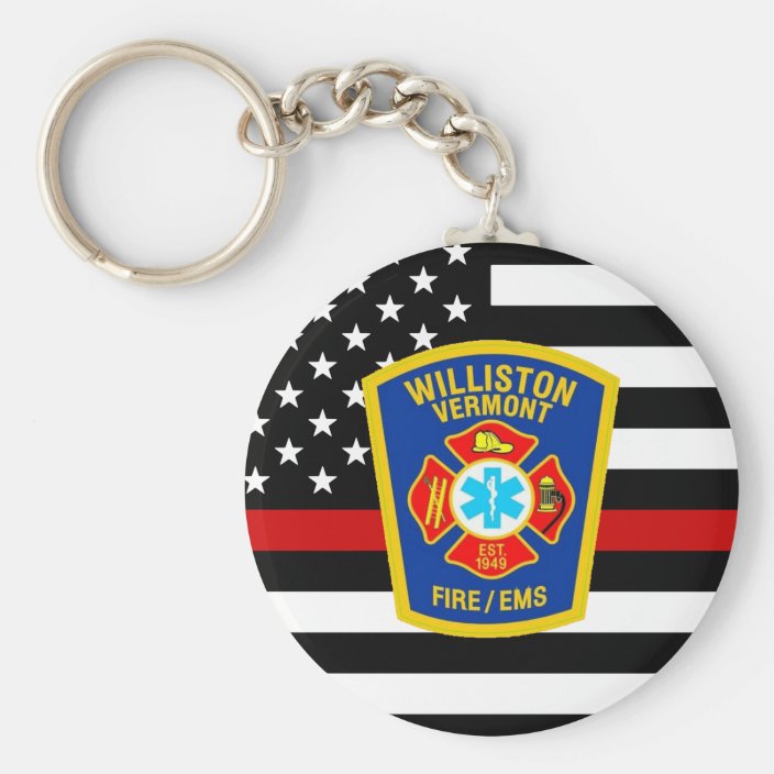 Fire Department Custom Logo Firefighter Keychain | Zazzle.com