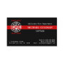 Fire Department Custom Logo Red Line Firefighter Business Card | Zazzle