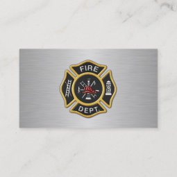 Fire Department Deluxe Business Card | Zazzle