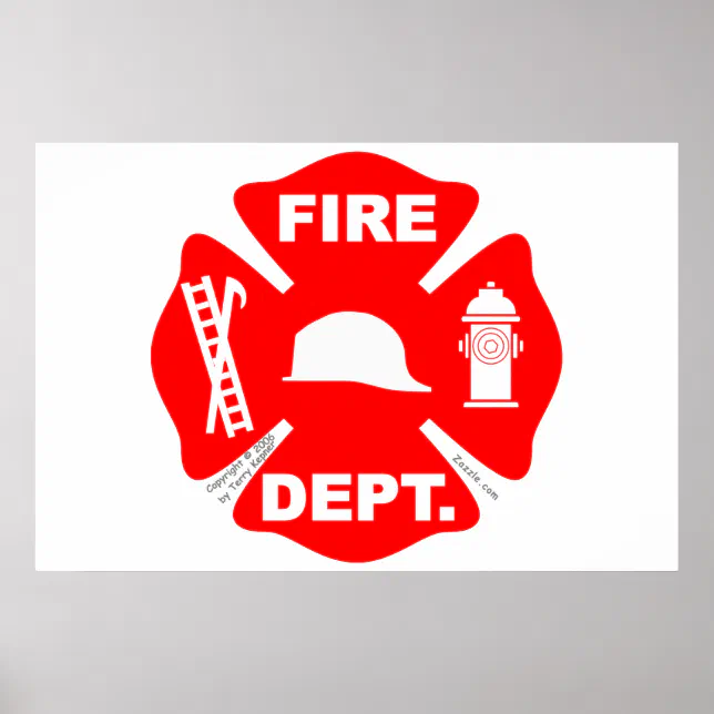Fire Department Emblem - Poster | Zazzle