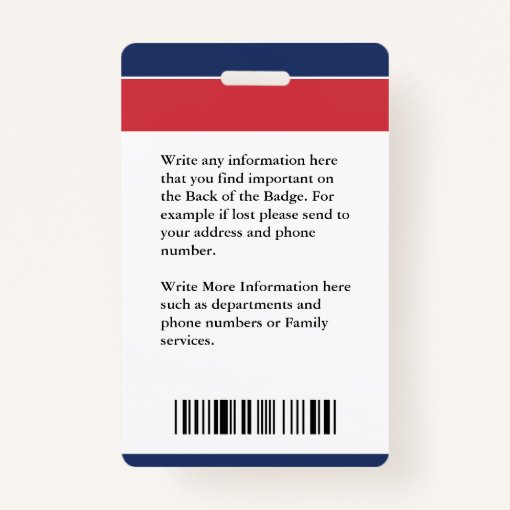 Fire Department Employee Firefighter Photo ID Card Badge | Zazzle