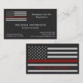 Fire Department Faux Leather Fireman Firefighter Business Card | Zazzle