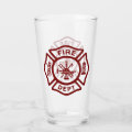 Fire Department Firefighter Badge Glass | Zazzle